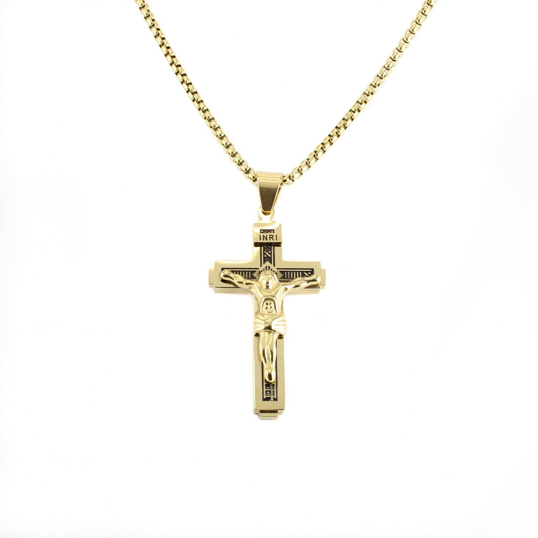 Inri Bold Cross Necklace - Ross and Specter